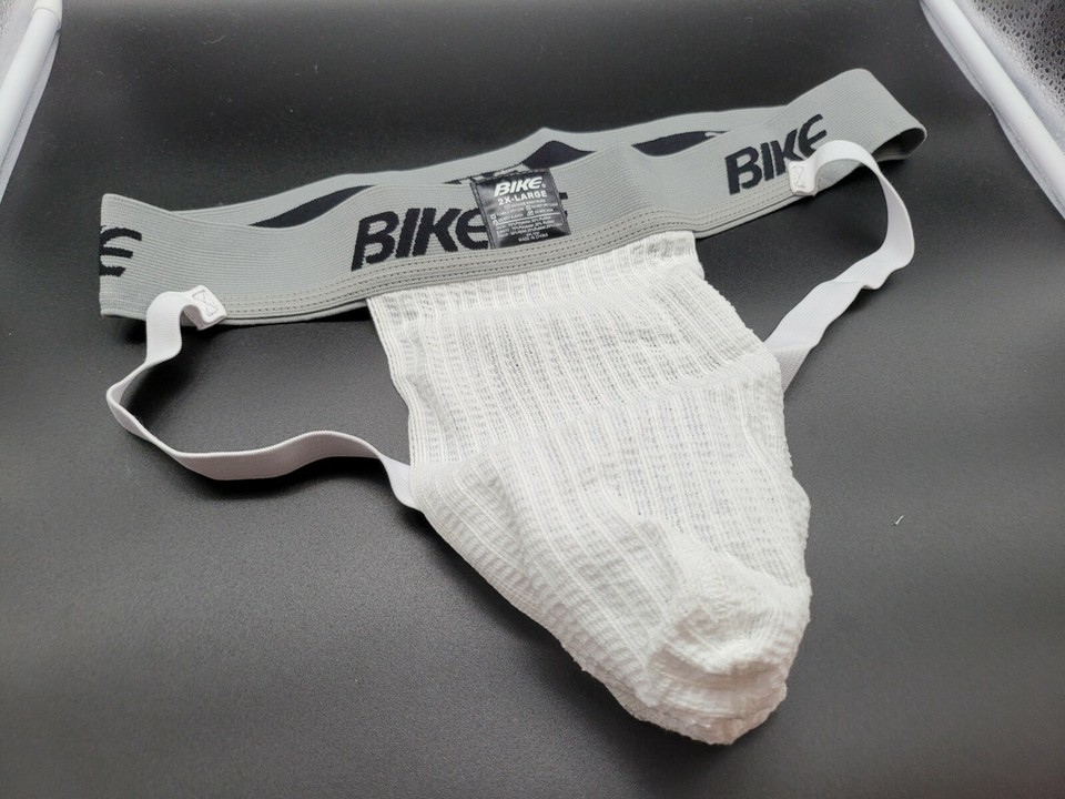 Bike Cotton JOCK Original Vintage VTG jockstrap White 2" Football 2XL ...