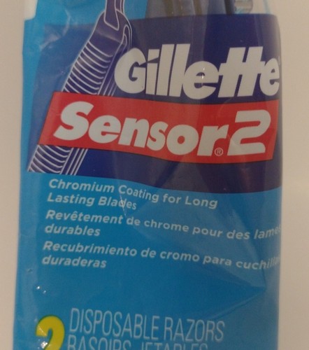 Razor Shaving Gillette Sensor 2, Fixed, Lubrastrip, 2 Each, 3 packs ...