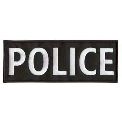 POLICE big XL 10x4 inch embroidery SWAT tactical vest 25x10cm fastener ...