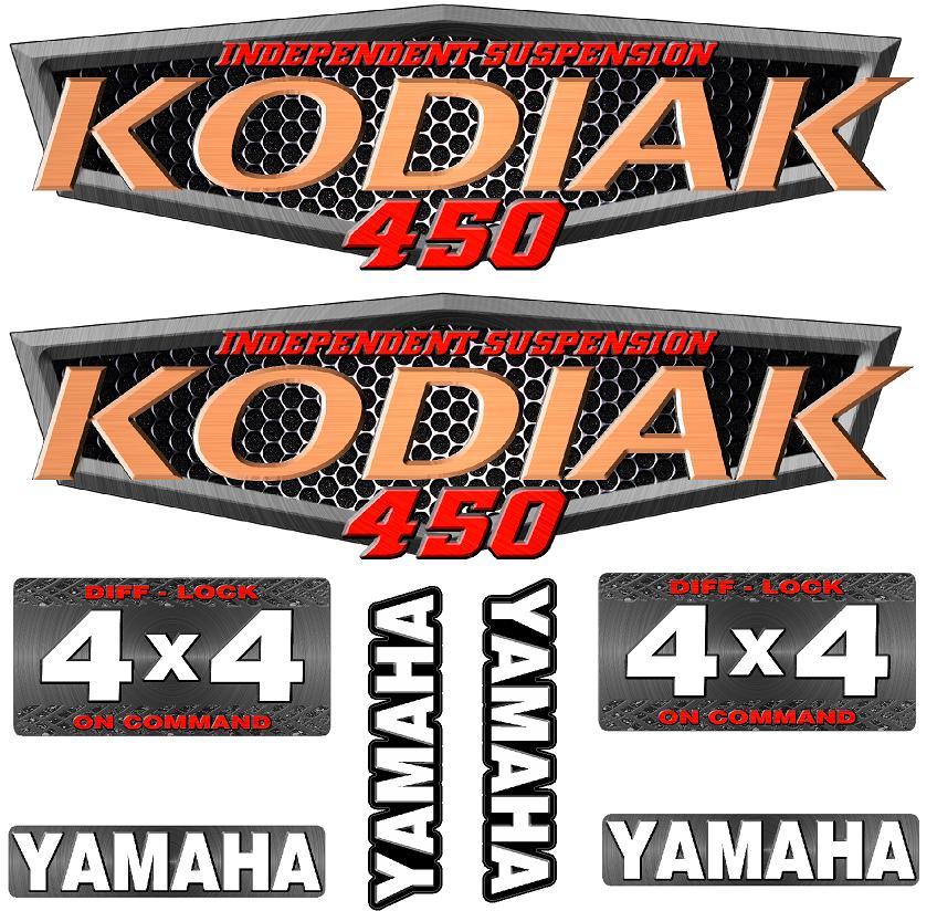 Yamaha Kodiak 350 400 450 700 OEM ATV Tank Decal Graphic Sticker Kit ...