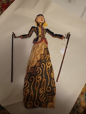 Vintage Indonesian Wayang Golek Wood Stick Rama Puppet 20”Tall Japanese ...