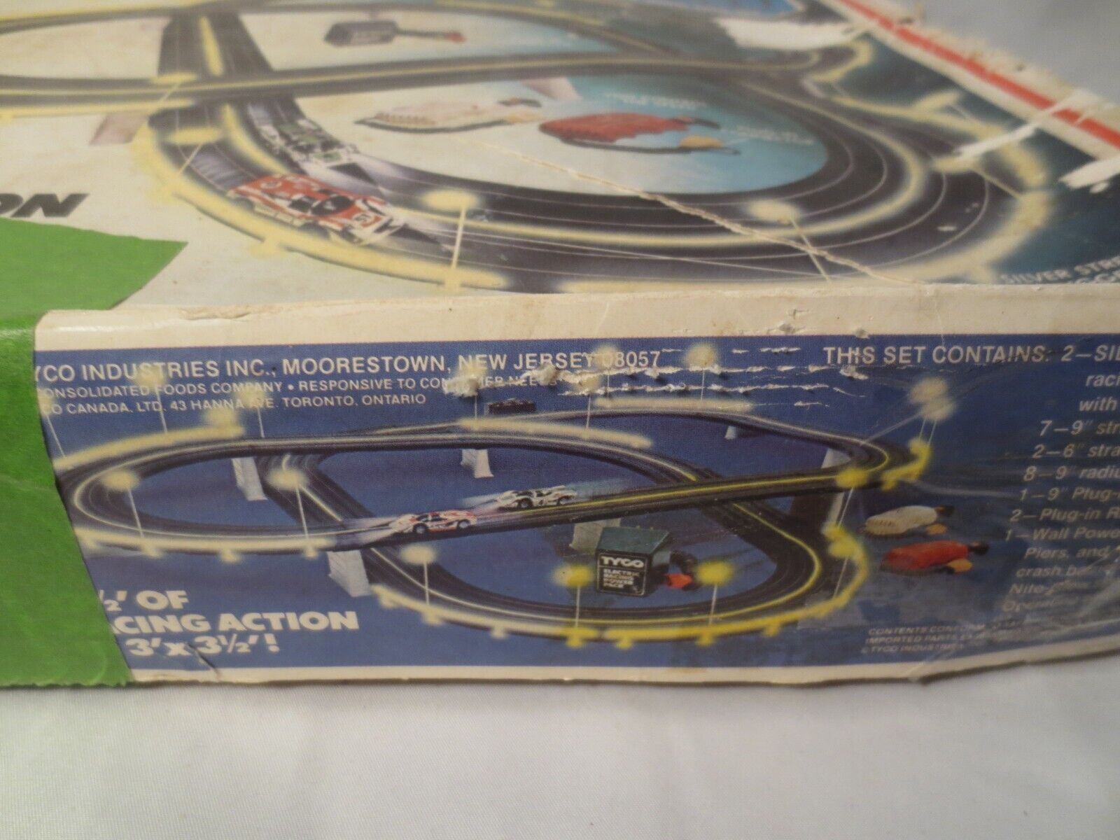 Tyco Nite Glow Double Loop Racing HO Slot Track Set w Car AS IS | eBay