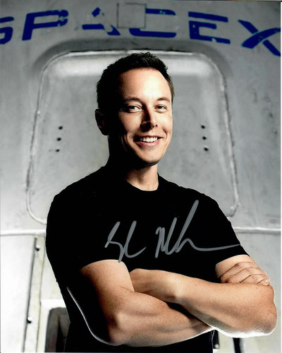 ELON MUSK 8.5X11 PHOTO AUTOGRAPH TESLA SPACE TWITTER AI SIGNATURE ...
