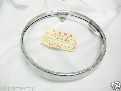 Honda CB450 CB500 CB550 CB750 GL1000 Headlight Rim NOS CB750Four 33101 ...