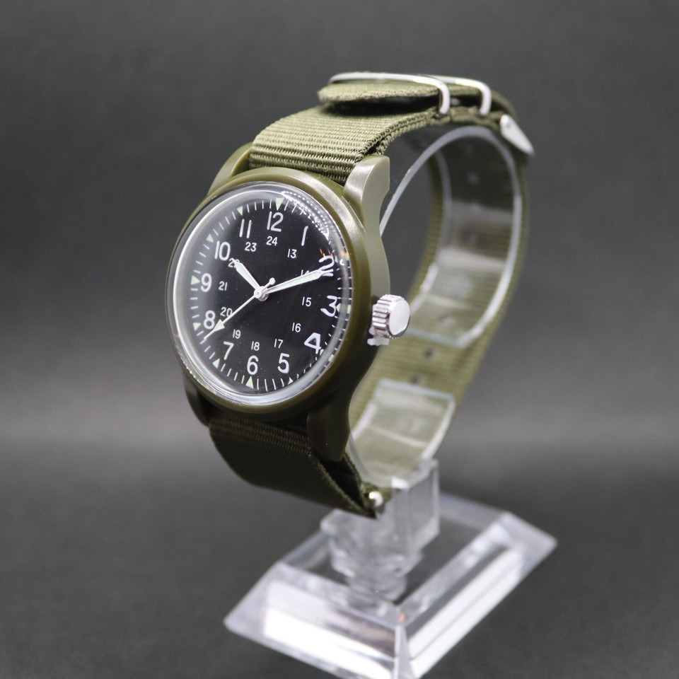 [NEW] Daiso Military Watch Hattori Olive Khaki Green Qz Watch From ...