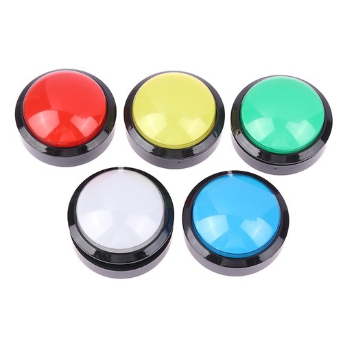 1Pc 60mm Arcade Buttons Big Round LED Illuminated With 12V 32A Dome ...