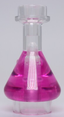 Lego Minifig Utensil Bottle Erlenmeyer Flask Trans Dark Pink Fluid | eBay