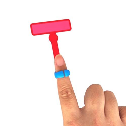 8PCS Finger Guided Reading Strips with 8Pcs Finger Rings Colorful Text ...