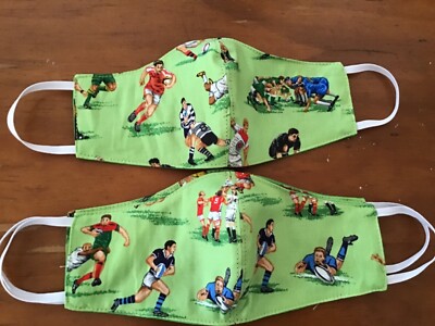 Face masks - Rugby Union #1, large kids | eBay Australia