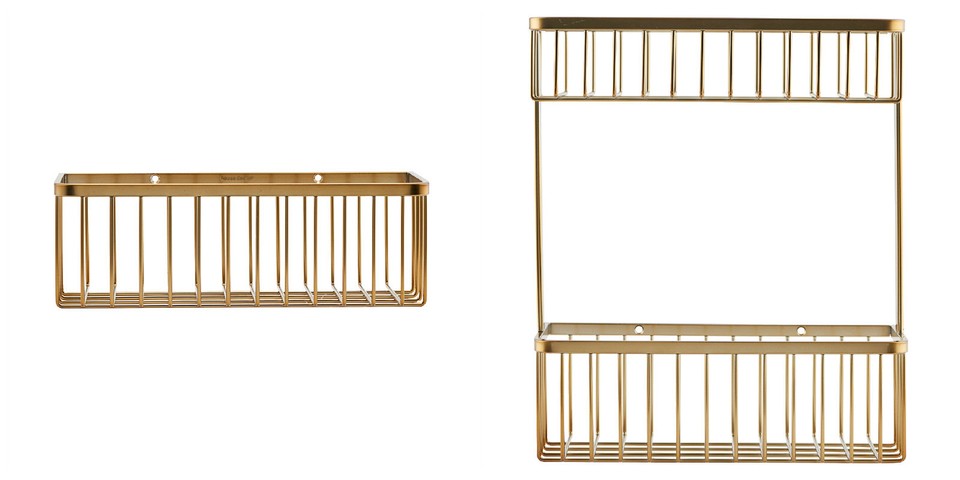 House Doctor Korb Bath Messing Gold Hängekorb Wandkorb Aufbewahrung Bad ...