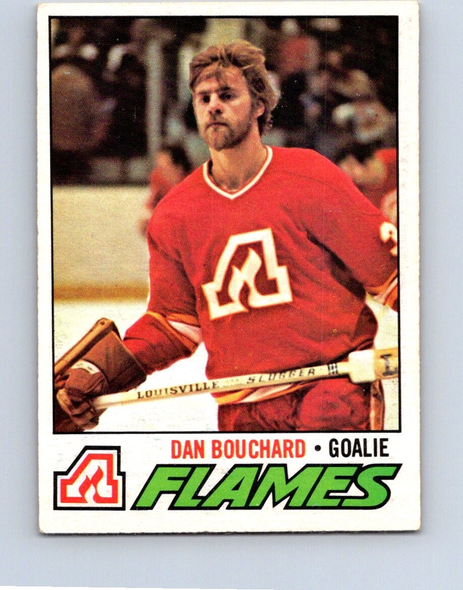 VINTAGE HOCKEY CARD O-PEE-CHEE 1977 ATLANTA FLAMES GOALIE DAN BOUCHARD ...