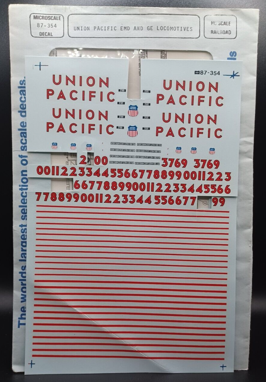 Microscale | No. 87-354 | HO Scale Union Pacific EMD & GE Locos Decals ...