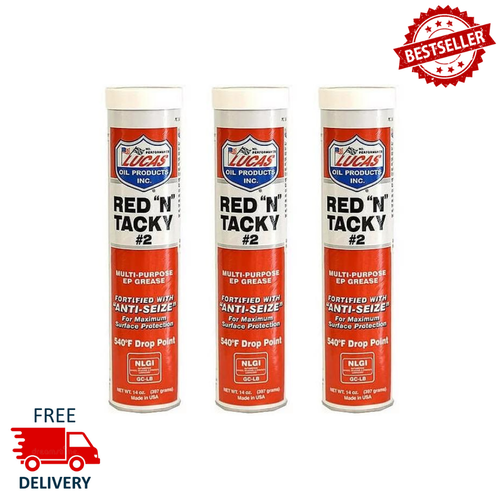 Lucas Oil 10005-30 Red N Tacky Multi-Purpose Grease 14 oz. Cartridges ...