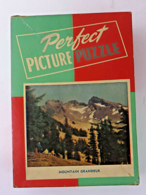 Vtg Perfect Picture Puzzle Over 275 Pieces Mountain Grandeur Complete ...