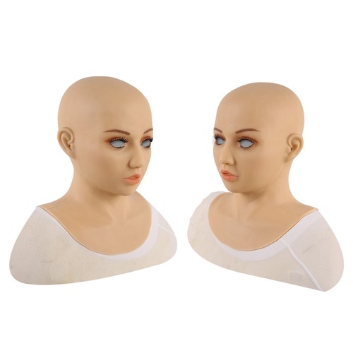 Silicone Rubber Female Mask - Latex Girl Disguise Masquerade Crossdress ...