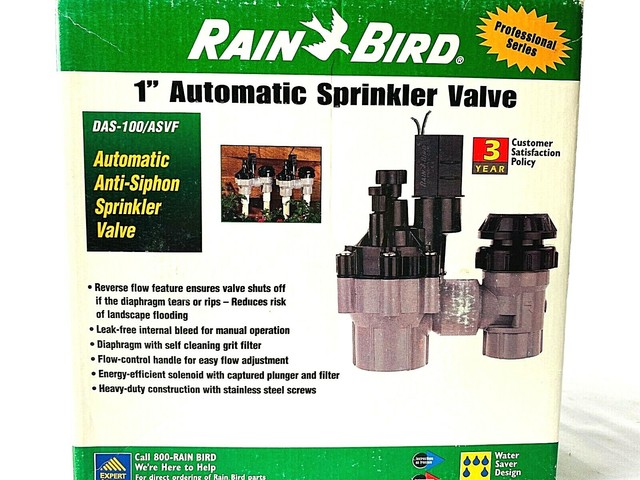 2 Rain Bird Apas-100 1" Pipe Automatic Sprinkler Valve Anti Siphon ...