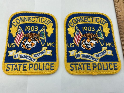 Connecticut State Police USMC collectable patch set new full size | eBay