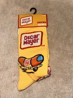 Oscar Mayer Weiner Mobile Socks Hot Dog Funny Humor Crew Sz 6-12 Fun ...