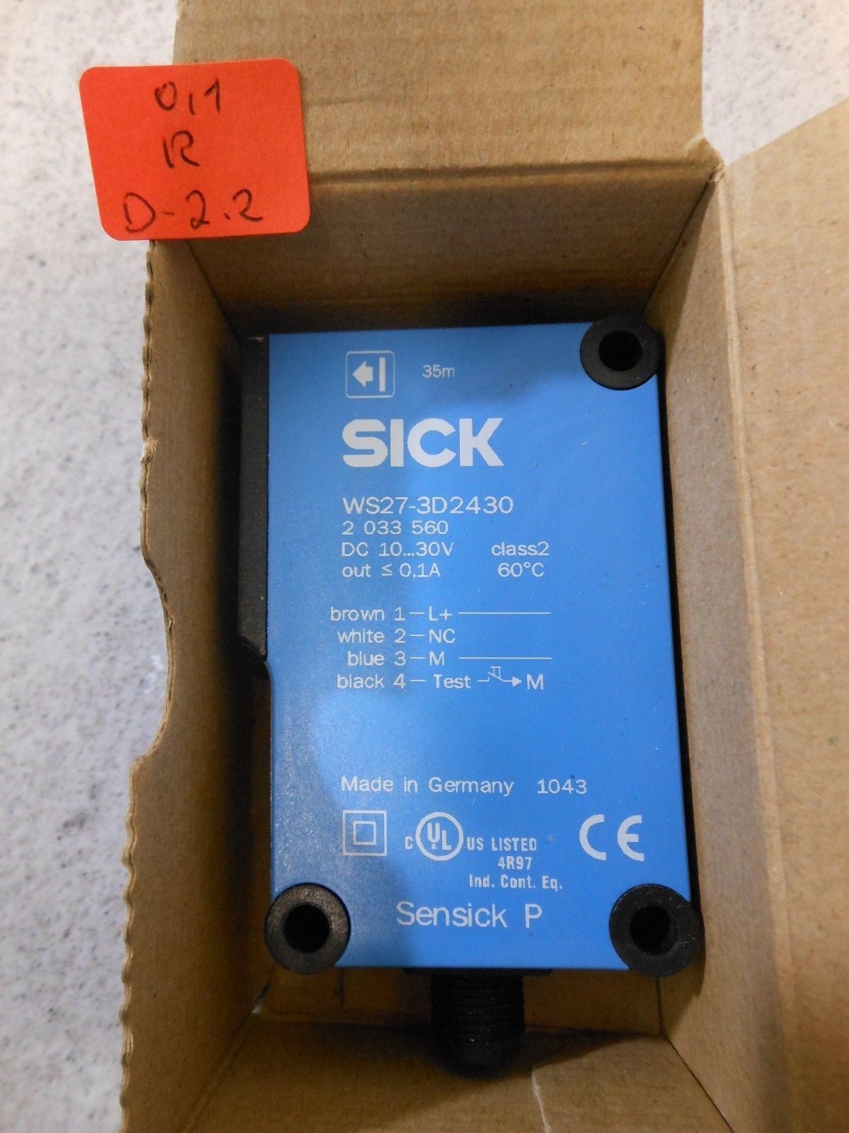 SICK Sensor Ws27-3d2430 2 033 560 for sale online | eBay