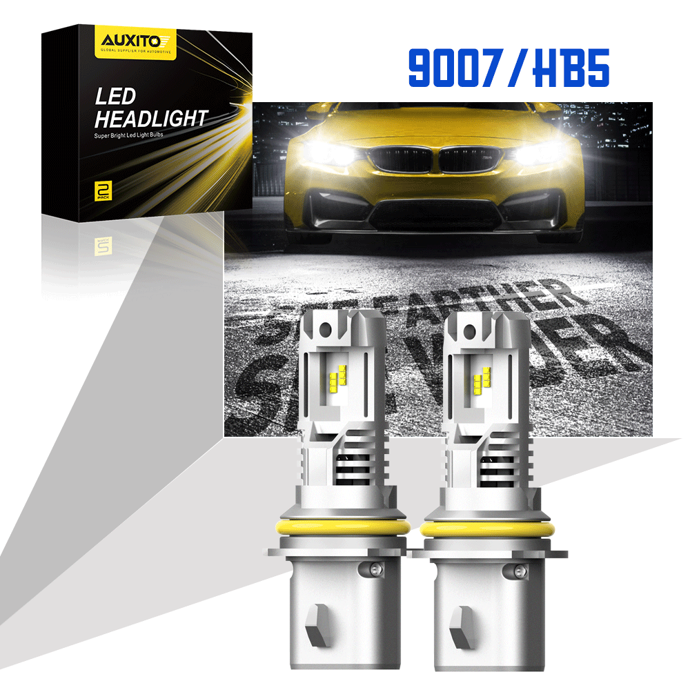 9007 LED Headlight Bulbs Conversion Kit High Low Beam 6500K Cool White ...