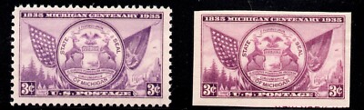 UNITED STATES MICHIGAN CENTENARY SCOTT 775 MNH OG & 778c MNH NGAI | eBay