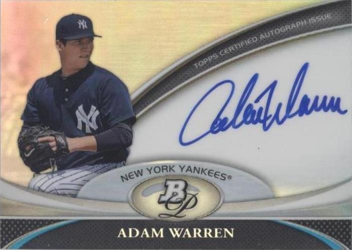 2011 Bowman Platinum - Prospect Autographs Adam Warren #BPA-AWA (AU, RC ...