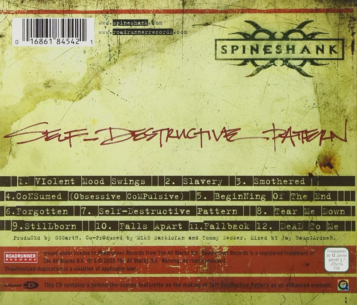 Spineshank - Self Destructive Pattern [ECD] [PA] (2003) for sale online ...