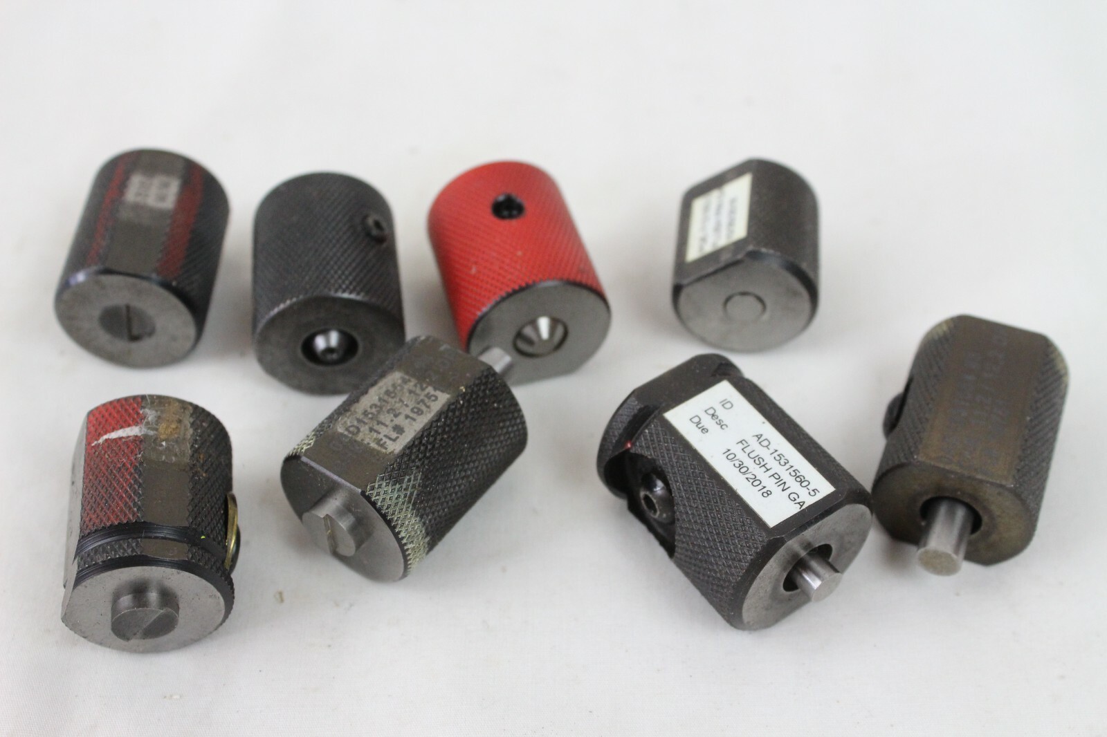 8 Used Flush Pin Step Gage Lot Martel Tool AD-1531467-4 PQE-712193-2 ...