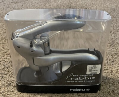 Metrokane The Original Rabbit Corkscrew Foil Cutter & Extra Spiral ...