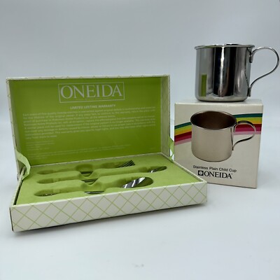 Baby Oneida CHATEAU 18/10 Stainless Steel 3-Piece Flatware Set And SS ...