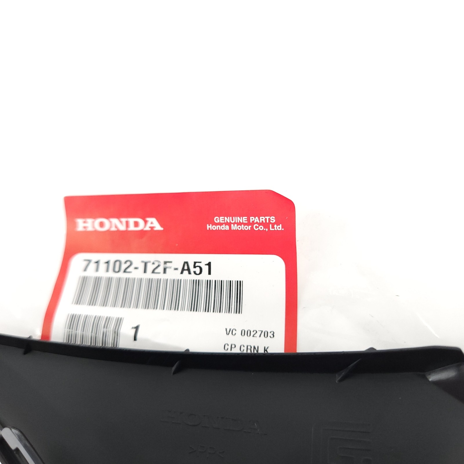 Genuine OEM Honda 71102-T2F-A51 Front Passenger RH Fog Light Cover 16 ...