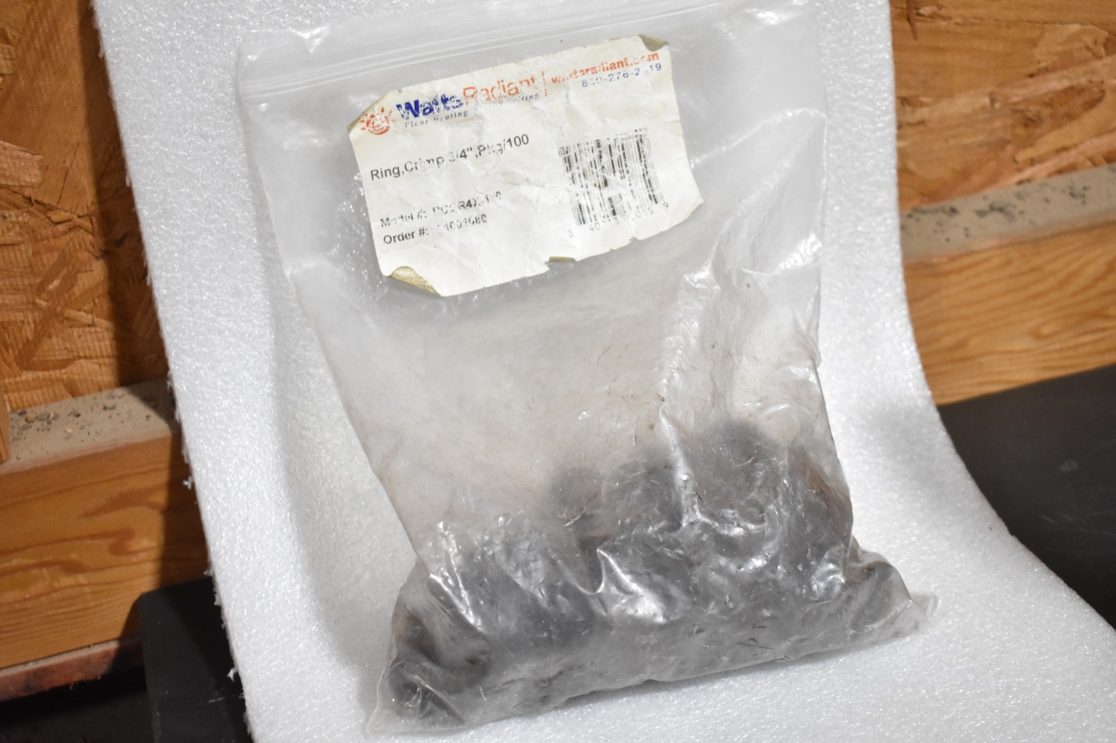 WATTS RADIANT PCCR4X-100 CRIMP RING, 3/4", FOR SDR-9 PEX PIPE, (LOT OF ...
