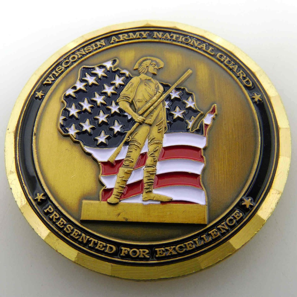 WISCONSIN ARMY NATIONAL GUARD 128/1 CHALLENGE COIN | eBay