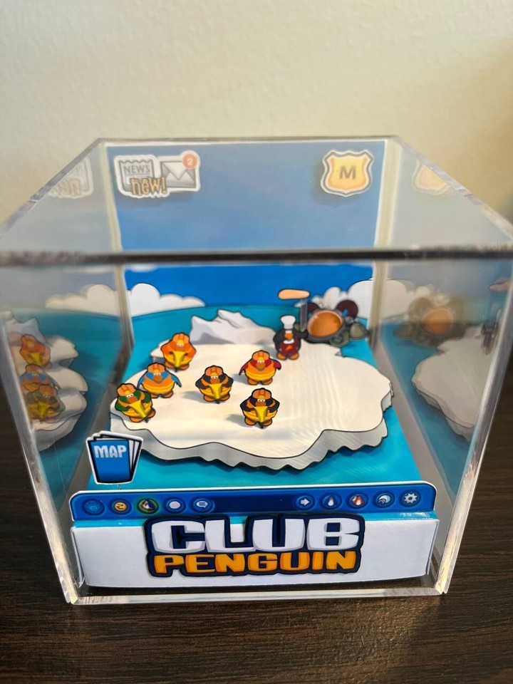 Club Penguin 3D Papercraft Diorama Cube | Handmade! PERFECT GIFT | eBay