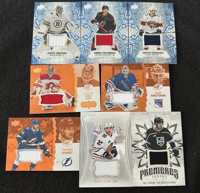2024-25 UD Ice 8 Jersey Patch Shesterkin Dustin Wolf Swayman Andrei ...