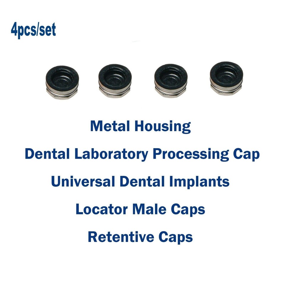 US Universal Dental Overdenture Implant Retention Caps Metal Housing ...