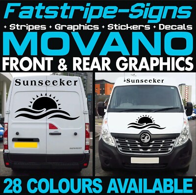 to fit VAUXHALL MOVANO GRAPHICS STICKERS STRIPES DECALS CAMPER VAN LWB ...