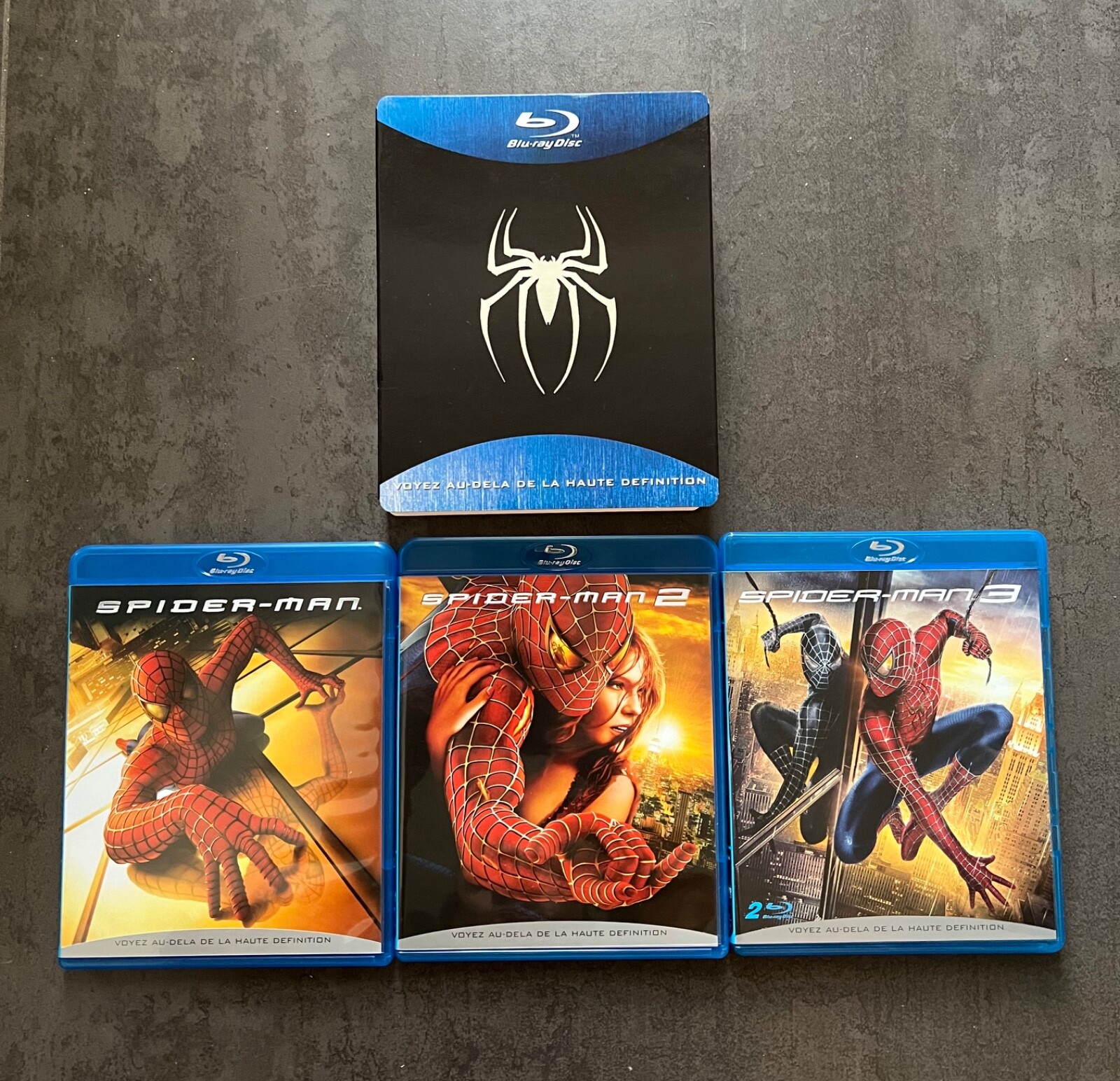 SPIDER-MAN 1, 2 et 3 Blu ray 📀 trilogie Lot (2002-2007).Tobey Maguire ...