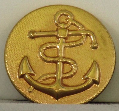 Vintage MILITARY Old BRASS Metal Shank BUTTONS with ANCHOR & ROPE 7/8 ...