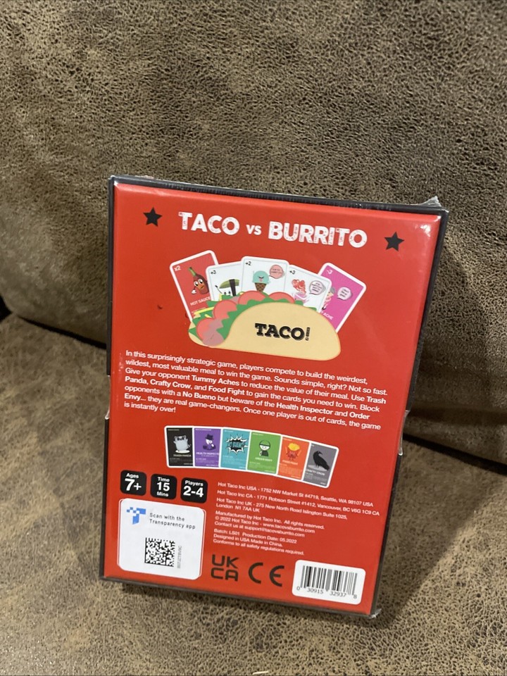 Taco vs Burrito The Card Game - Battle to build the weiderest, Wildest ...