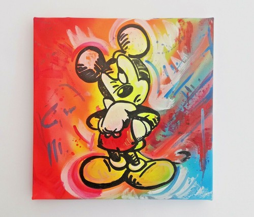 Colorato Moderno MICKEY MOUSE - TOPOLINO Contemporary Arte dipinto a ...