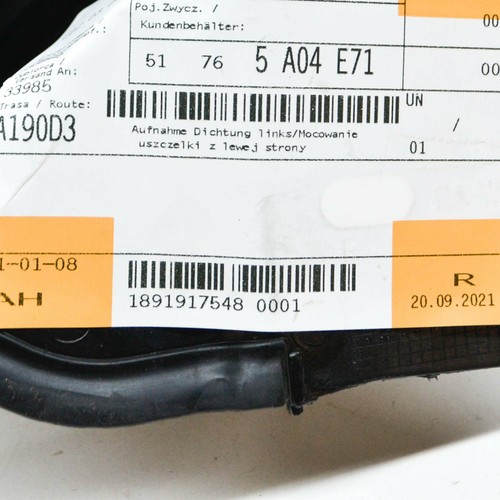 BMW X1 F48 FRONT BONNET HOOD LEFT SUPPORT SEAL 51765A04E71 ORIGINAL NO ...