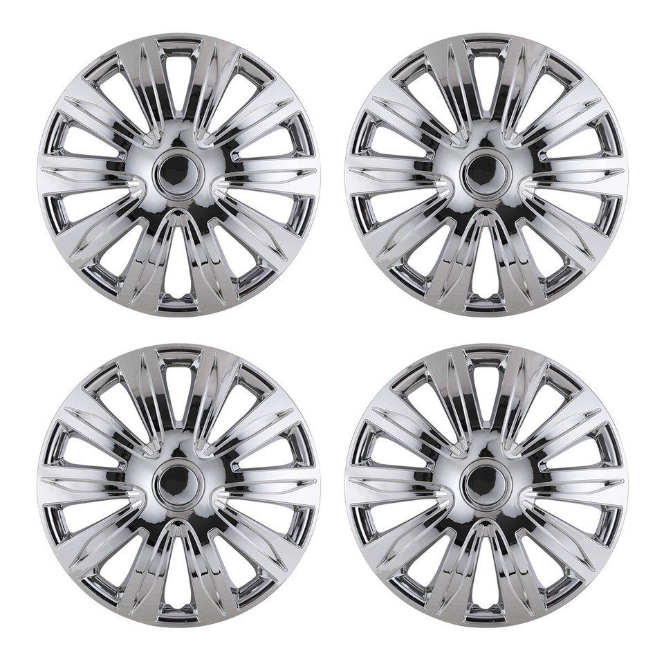 13"Chrome Hubcaps Wheel Covers Snap On Full Hub Caps fit R13 Tire ...