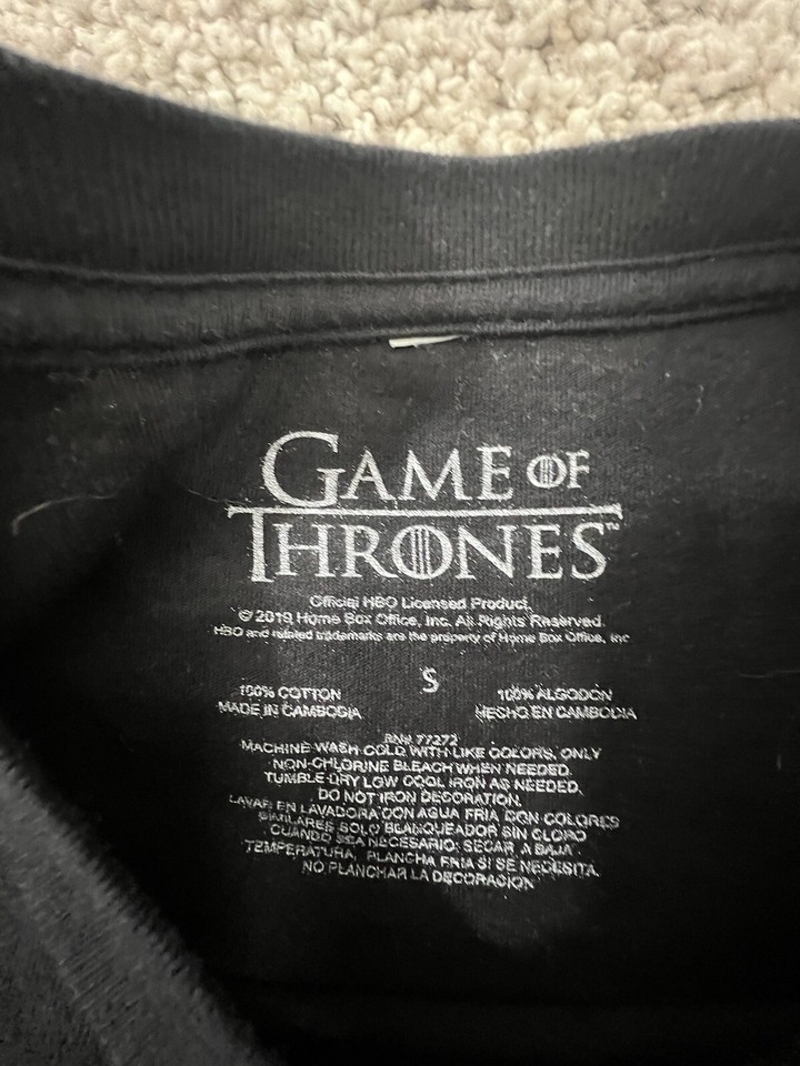 Game Of Thrones House Stark Logo Men’s T-shirt Adults Size Small HBO ...