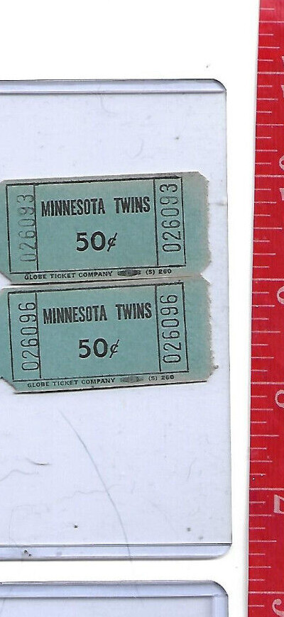 Vintage lot 50c tickets Minnesota Twins Metro Stadium | eBay