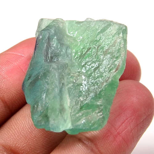 91.45Ct 100%Natural Brazilian Green Fluorite facet Rough Gemstone #52 ...