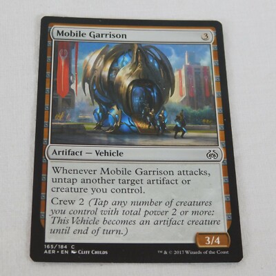 Mobile Garrison MTG 2017 Artifact Vehicle 165/184 Kaladesh Common ...