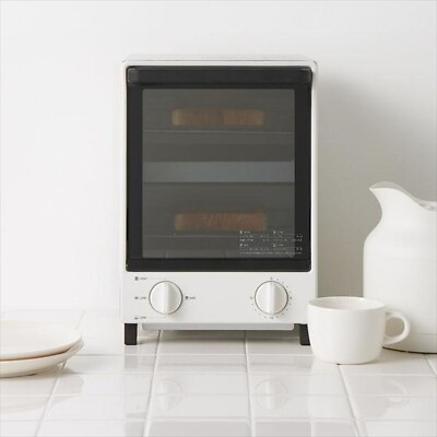 MUJI Toaster Oven Vertical 2 stage 22.5×25×32.7cm White MJ-OTL10B Japan ...