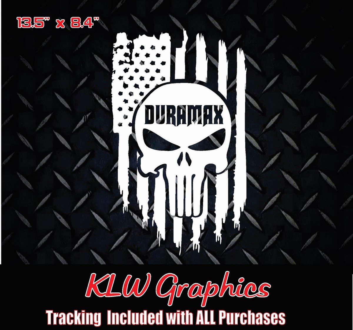 Duramax Diesel Stickers DURAMAX Decals 12" Window D Sticker For 6.6L