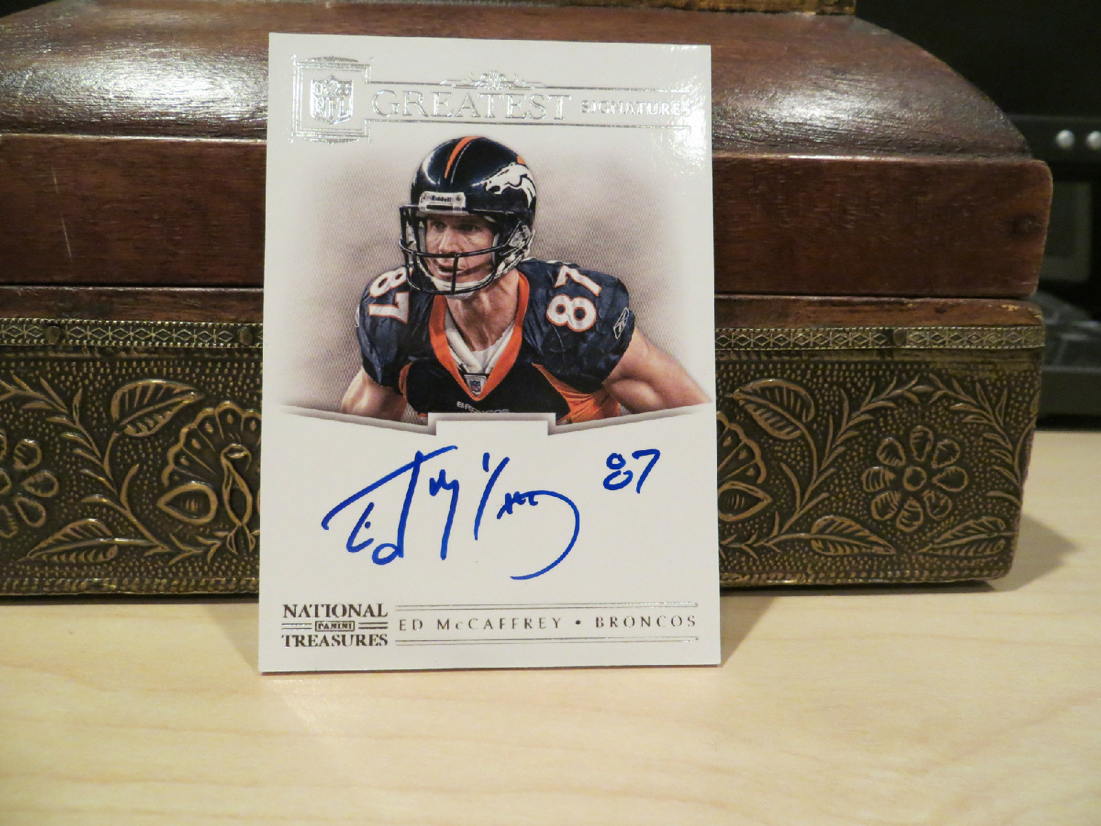National Treasures Greatest Signatures Autograph Broncos Ed McCaffrey ...
